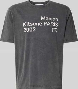 Maison Kitsun&eacute; Relaxed Fit T-Shirt mit Logo-Print