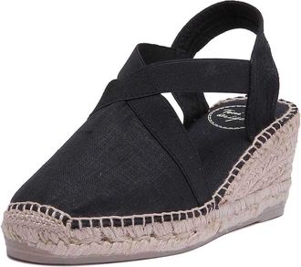 Toni Pons Damen-Espadrille aus Baumwolle - TER - Schwarz, 41 EU