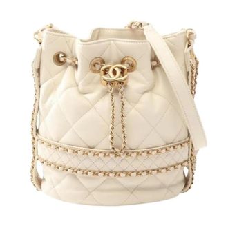 Chanel Pre-owned Vintage Bucket Bag - - Pre-owned - Damen - Wei&szlig; - ONE SIZE