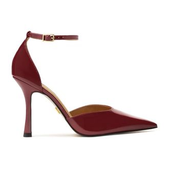 Kazar Maroon halboffene Pumps aus Lackleder mit offener Zehenpartie - - Shoes - Damen - Braun - 41 EU