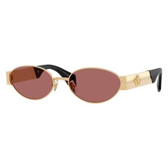 Versace Oval Sonnenbrille - - Accessories - Herren - Gelb - 55 MM
