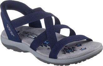 Skechers Damen Slip Ins Sandalen REGGAE SLIM Dunkelblau Textil Synthetik Mix, Gr&ouml;&szlig;e:42, Farbauswahl:blau