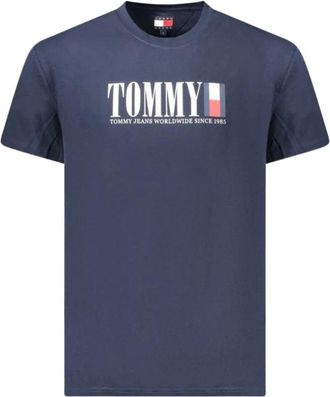 Tommy Hilfiger Baumwoll-Rundhals-T-Shirt - - Tops - Herren - Blau - M