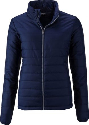 James & Nicholson Damen Steppjacke Jacke Ladies Padded Jacket JN1119, Gr. 42 (Herstellergr&ouml;&szlig;e: XXL), Blau (Navy)