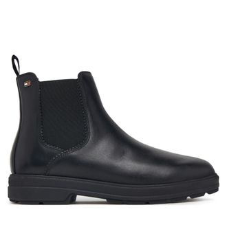 Tommy Hilfiger Klassische Stiefeletten Tommy Hilfiger Th Flag Outdoor Chelsea Boot FW0FW09573 Schwarz