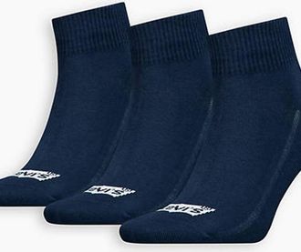 Levi's halbhohe Socken mit Batwing Logo - 3er-Pack - Herren - Blau / Blau