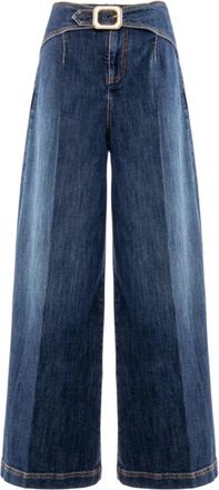 Nenette Femme, Jeans, Bleu, Taille: W30 Wide Jeans