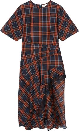 3.1 Phillip Lim robe asymétrique à carreaux - Rouge