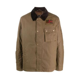 Barbour Baumwolljacke mit Umlegekragen Braun/Schwarz - - Jackets - Herren - Braun - XL