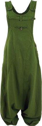 Guru Shop Latzhose Aladinhose Haremshose Pluderhose Pumphose - Olive, Damen, Baumwolle, Size:XL