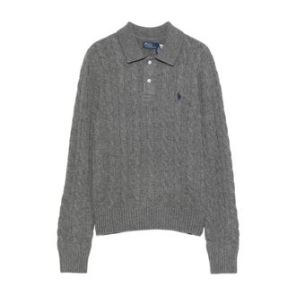 Polo Ralph Lauren Femme, Pulls, Gris, Taille: 40 FR Pull Gris en Laine et Cachemire Aw25