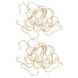 BESPORTBLE 200st&uuml;cke Metallhaken f&uuml;r Christbaumschmuck Dekorative Aufh&auml;nger f&uuml;r Weihnachtsbaumbeleuchtung und Gartendekorationen Robuste Haken f&uuml;r Innen und Au&szlig;e