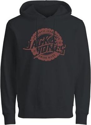 Jack & Jones Hood Jprblubaron Sweat &agrave; Capuche FST, Sable Noir, XXL Homme