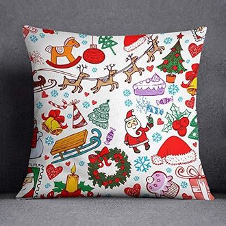 Bonamaison Le Jardin du Lin Dekorativer, Kissenbezug, Polyester, mehrfarbig, 45 x 45 cm