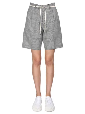 Aspesi Stretch Flannel Virgin Wool Bermuda Shorts - Gray