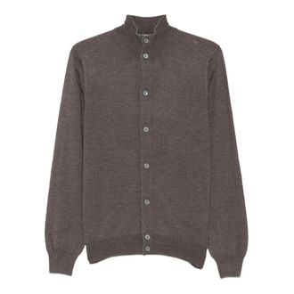 Gran Sasso Cardigan Corean - Homme - Pulls - Brun - Taille: L
