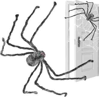 Generico Halloween-Spinnen f&uuml;r den Au&szlig;enbereich, gruselige Dekoration f&uuml;r verzaubertes Haus, dekorativer Kronleuchter, 1,5 m, f&uuml;r Garten,, Innendekoration, Ver