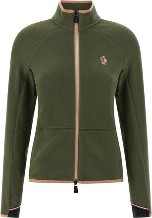 Moncler cardigan à patch logo - Vert