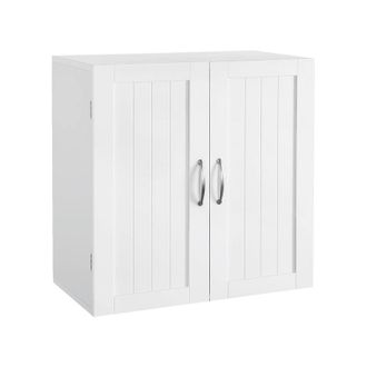 Yaheetech Armoire de Toilette Suspendu Placard Murale Salle de Bains Blanc avec 2 Portes et Tablettes R&eacute;glables pour Cuisine Salon 60 x 30 x 60 cm - Yaheetech