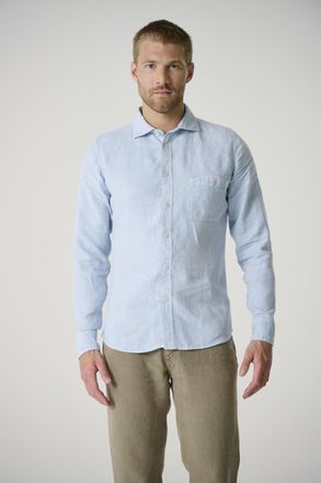 Hempage Hempage Herren vegan Hemd Slim Fit Smoke Blue