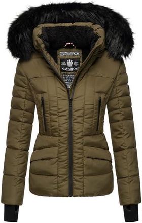 Navahoo B361 Veste dhiver matelassée pour femme, Vert militaire, S