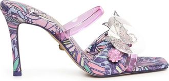 Kurt Geiger Femme, Chaussures, Violet, Taille: 38 EU Mule Sandale Papillon