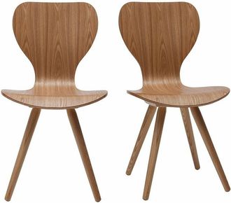 Miliboo Chaises vintage en bois clair (lot de 2) NORDECO