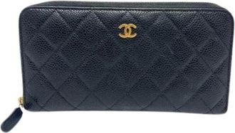 Chanel Pre-owned Vintage Long Wallet (bi-fold) - Femme - Pre-owned - Noir - Taille: ONE Size