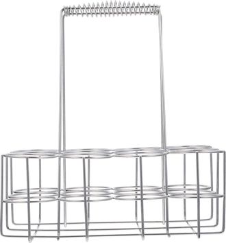 BESPORTBLE Tragbares Bierflaschen Regal Aus Verschlei&szlig;festem Metall Mit Stabilem Griff F&uuml;r Bar Und Zuhause Flaschenorganizer F&uuml;r 12 Flaschen