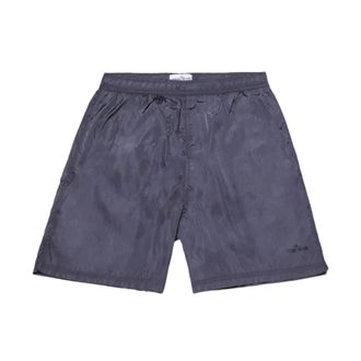 Stone Island Short de bain mi-long imprim&eacute; camouflage d&eacute;lav&eacute; r&eacute;actif &agrave; leau - Homme - Maillots de bain - Gris - Taille: L