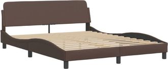 vidaXL Cadre de lit sans matelas marron 160x200 cm similicuir Vidaxl
