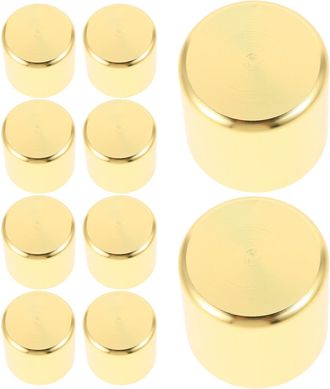 Lurrose 20 St&uuml;ck Aluminium M&ouml;belbeinkappen Runde rutschfeste Fu&szlig;kappen Bodenschoner f&uuml;r Sofa Stuhl Tisch Ger&auml;uscharm Kratzfest f&uuml;r Parkett Fliesen