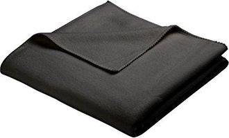 BIEDERLACK Biederlack Soft Sensation Decke, Polyester, Grau, f&uuml;r franz&ouml;sisches Bett, 200 x 160 cm