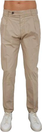 Berwick 1707 Homme, Pantalons, Beige, Taille: S Retrolong Chinos