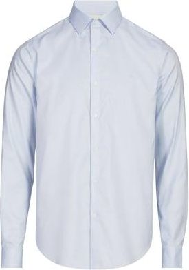 Calvin Klein Schmales Hemd aus Baumwollmischung in Blau