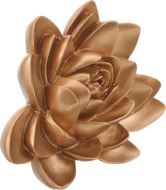 Amosfun 3d-lotusblume Wanddeko Aus Kunstharz Blumen Wandbehang Für Wohnzimmer Und Schlafzimmer Formstabil Und Bruchfest Europäisches Stil Design Strukturierte