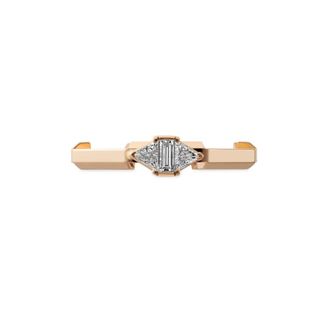 Gucci Ybc744971001 - Oro Rosa 18kt- Diamanten - Link to Love Ring aus 18kt Ros&eacute;gold - - Accessories - Damen - Gelb - 53 MM