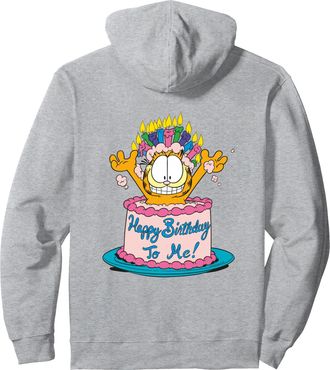 Garfield feiert Geburtstag, Retro-Comic-Artwork, Partystimmung Pullover Hoodie