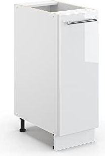 Vicco Meuble de Rangement de Salle de Bain Fame-Line, Blanc Haute Brillance/Blanc, 30 x 81.6 cm sans Plan de Travail