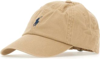 Polo Ralph Lauren Femme, Accessoires, Beige, Taille: ONE Size Casquette de baseball en coton chino