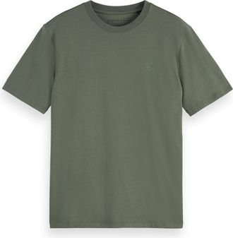 Scotch & Soda Herren Essential Logo T-Shirt, Thyme, XXL EU