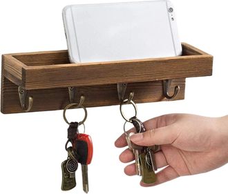 Generic Schwimmende Regale - Dekoration für Zuhause, Vintage-Stil, platzsparend, Organizer, für Schlüssel zur Wandmontage, für Schlafzimmer, Küche, Bad, Büro,