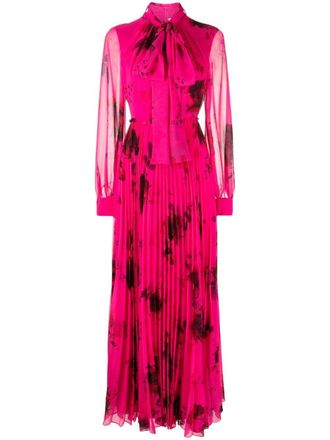 Erdem Robe mit Blumen-Print - Rosa