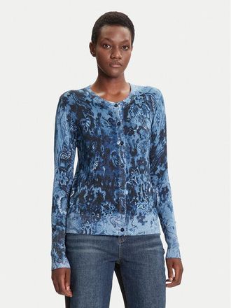 Desigual Strickjacke Kassidy 25WWJF12 Blau Regular Fit