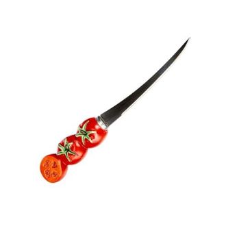 Fackelmann 43231 Tomatenmesser Funny Kitchen, 20 cm,Rot