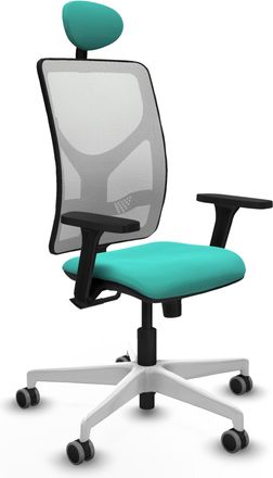 Piqueras y Crespo B&uuml;rostuhl f&uuml;r zu Hause, mit 3D-Armlehnen, h&ouml;henverstellbarer Lendenwirbelst&uuml;tze und festem Kopfteil, ausgestattet mit 3-fach verstellbarer R&uuml;ckenlehne