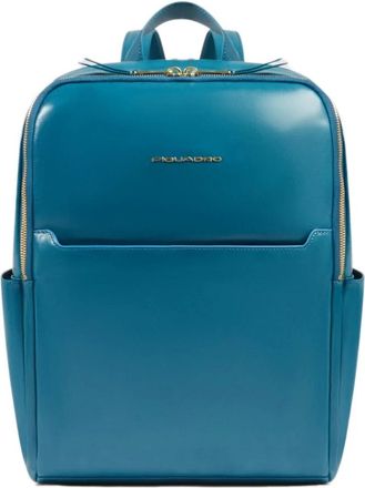 Piquadro Homme, Sacs, Vert, Taille: ONE Size Sac &agrave; dos pour ordinateur portable Blue Square 14