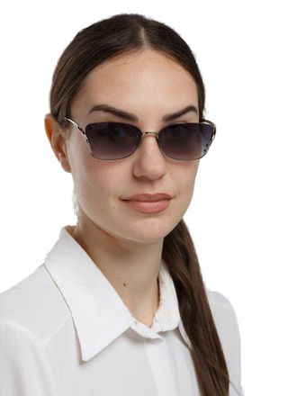 Ana Hickmann Womens Sunglasses Silver-Black Metal Eyewear - Silver/black