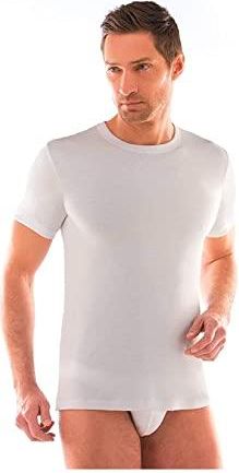 Liabel T-shirt dintima pour homme en coton peigné, 3 pièces. Blanc, XL
