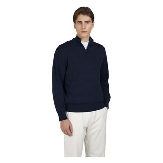 Paul & Shark Homme, Pulls, Bleu, Taille: 2XL Pull Col Montant Demi-Zip